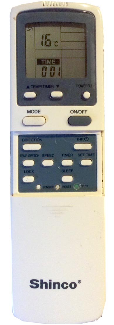 Air Con Remote for Shinco Model: kfr-35gw/bmve – Remotes Remade